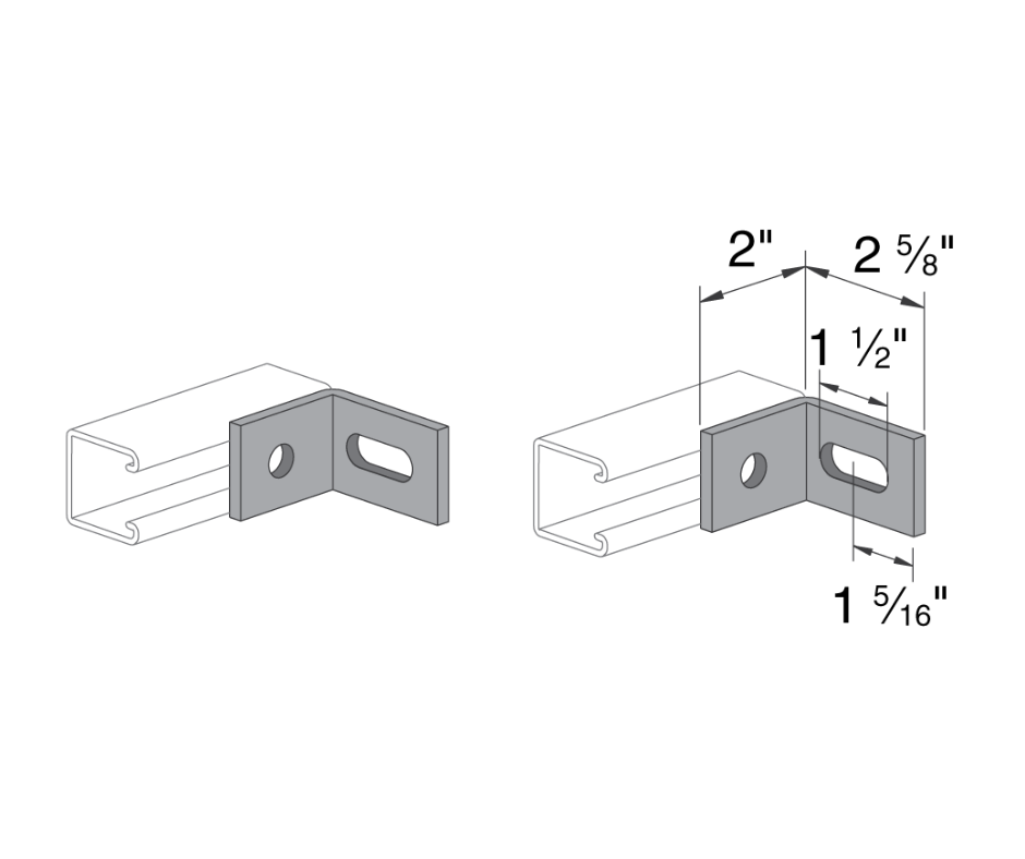 2520 Angle Fittings | Power Utility Products Co | PUPCO