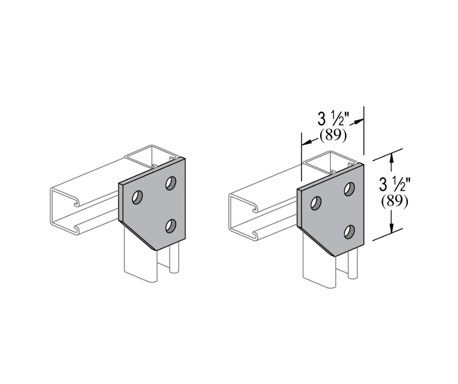 Flat Plate Corner Fitting | Power Utility Products Co | PUPCO