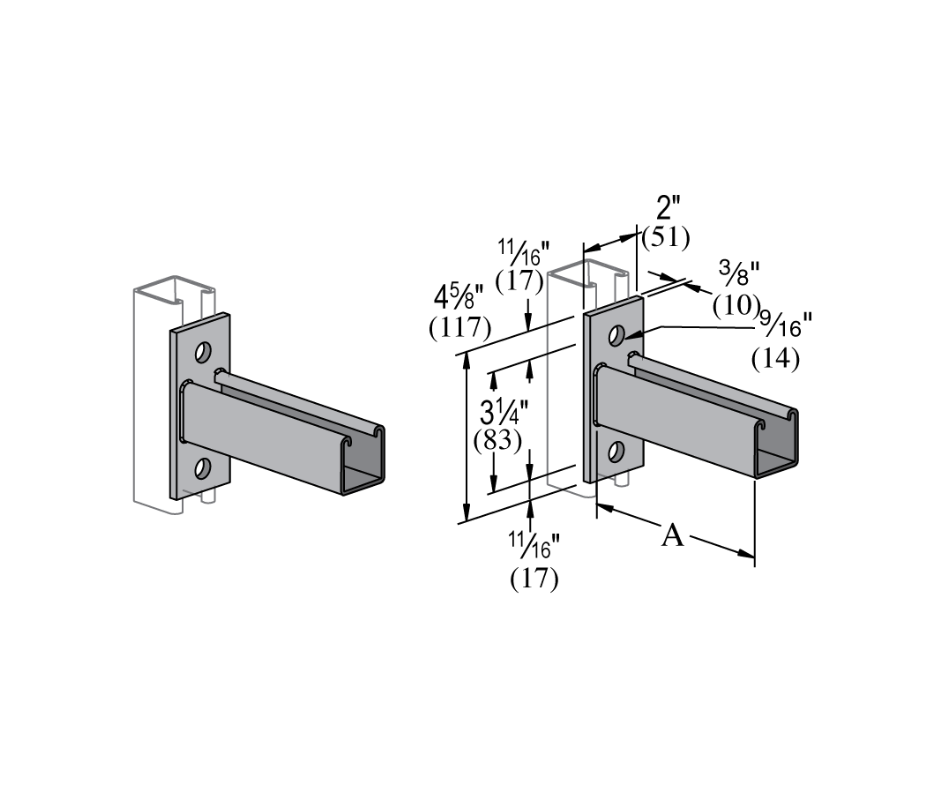Reversible Channel Brackets for Strut Support | PUPCO | Fast Shipping